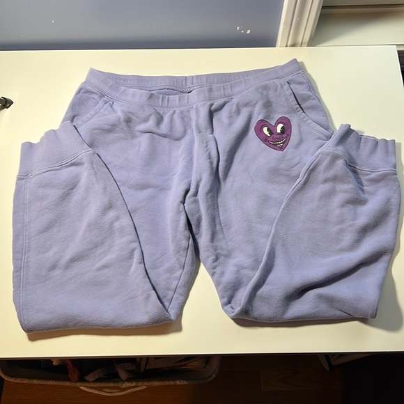 Uniqlo | Pants & Jumpsuits | Uniqlo X Moma Special Edition Sprzny Keith Haring Purple Sweatpants ...